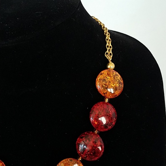 Jewelry | Chunky Amber Bead Choker Necklace | Poshmark